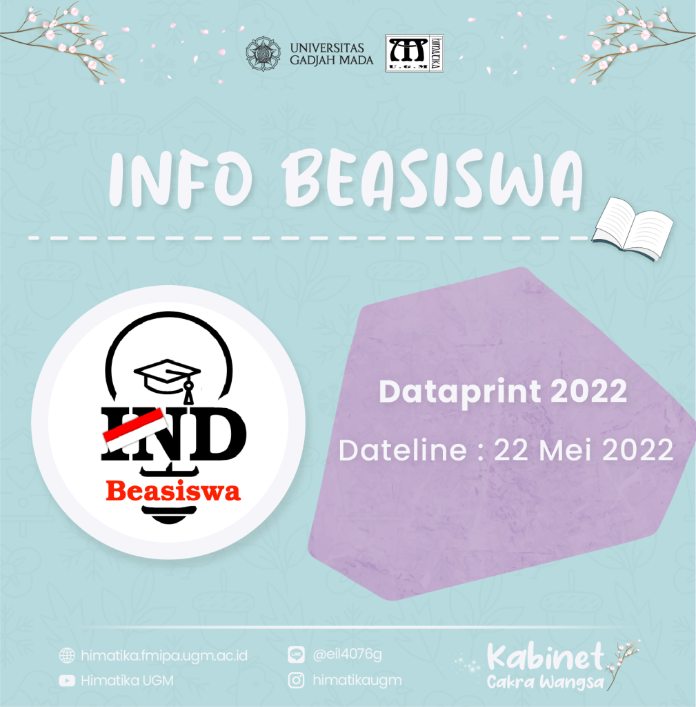 Info Beasiswa Dataprint 2022 – Himatika UGM