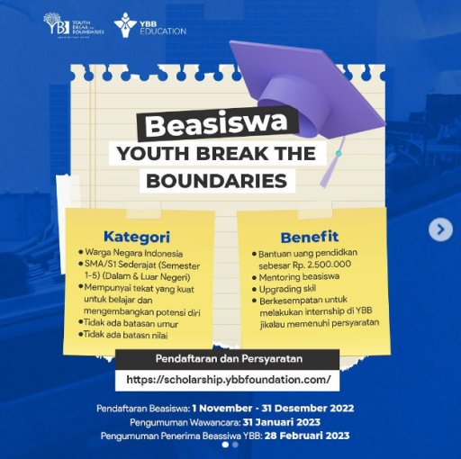 Beasiswa Youth Break the Boundaries – Himatika UGM