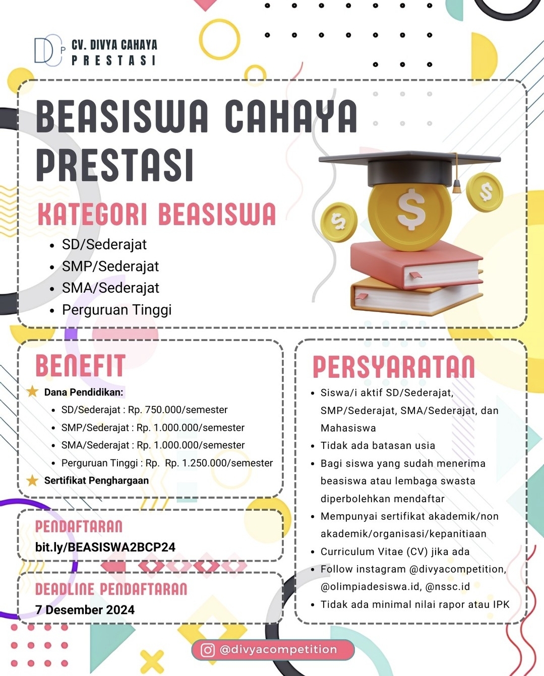 Info Beasiswa Cahaya Prestasi – Himatika UGM