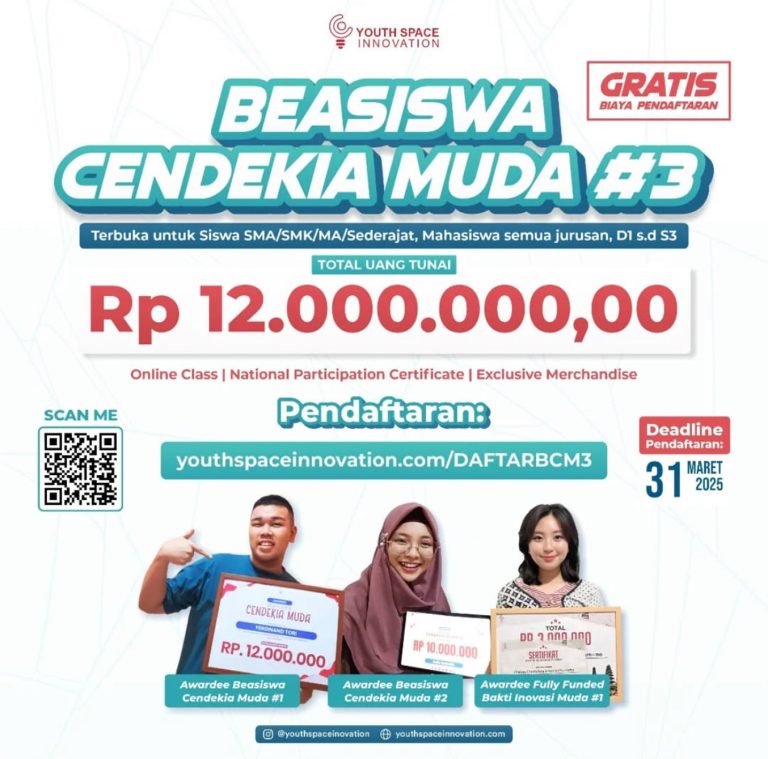 Info Beasiswa Cendekia Muda #3 – Himatika UGM